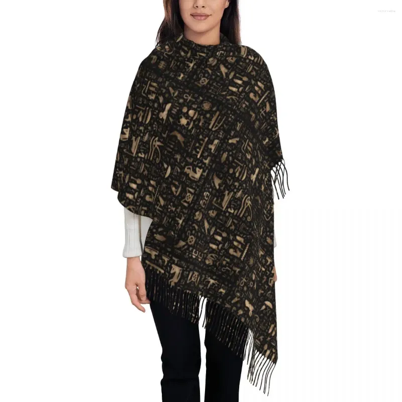 Ancient Egypt Scarf - Soft Women's Shawl Wrap with Hieroglyphs ...