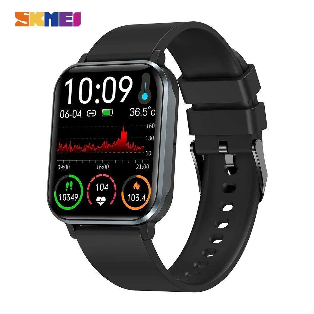 SKMEI 1.83 Gizmore Smartwatch With Temperature Measurement, Fitness ...