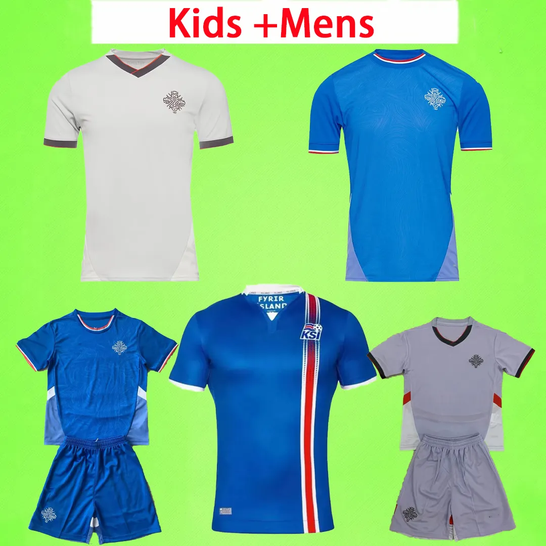 Iceland National Team Soccer Jersey Retro Style Kids/Men Set Islandia ...