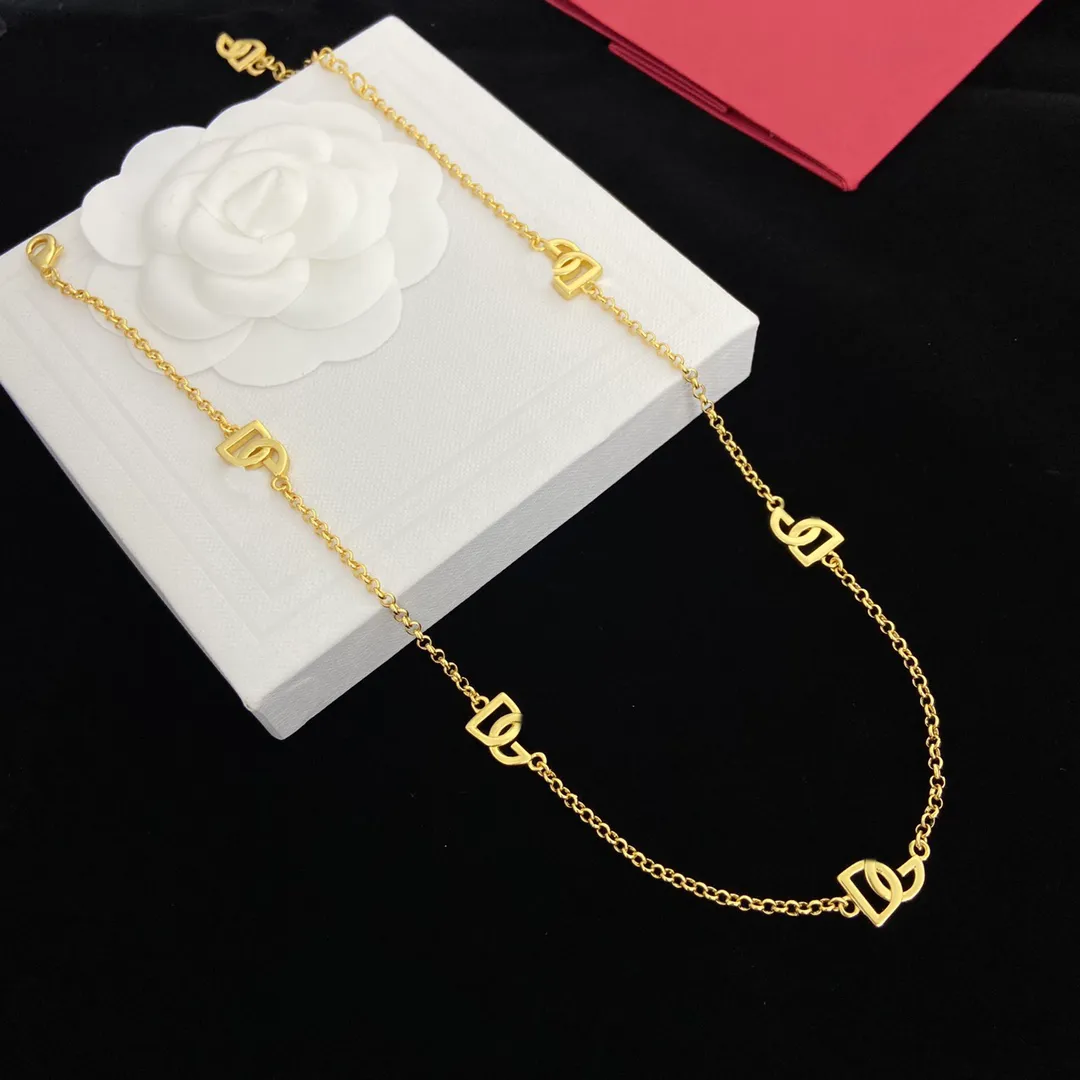 Gold Plated Initial Letter Chain Necklace, 18K DC Luxury Jewelry, 2024 ...