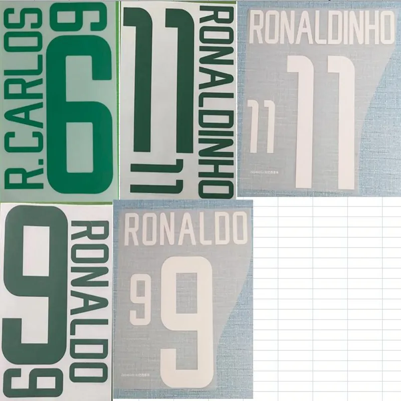 2002 BRAZIL R.CARLOS RONALDO RONALDINHO Nameset Patch From Aiduyuqin ...