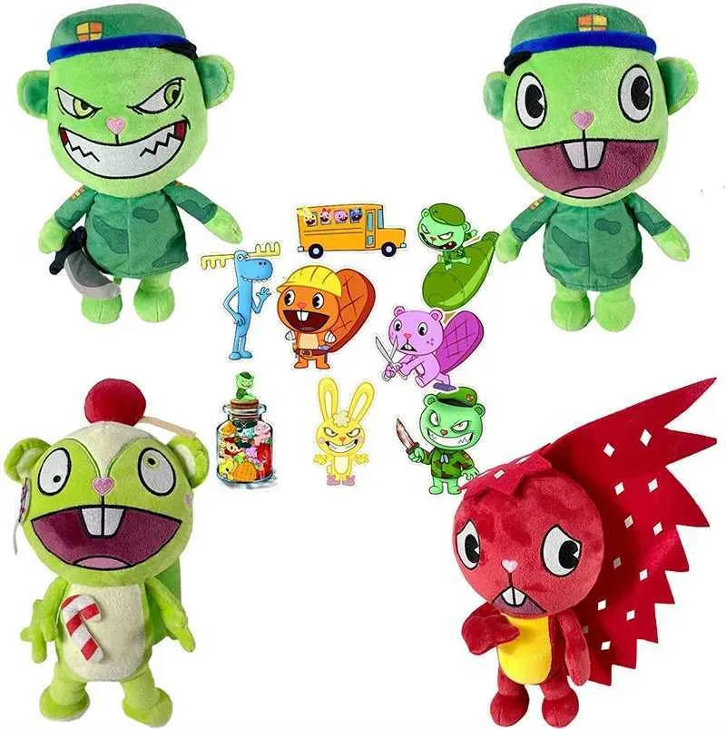 Happy Tree Friends Plush Toy Flaky Flippy & Fliqpy Nutty Plunchie ...