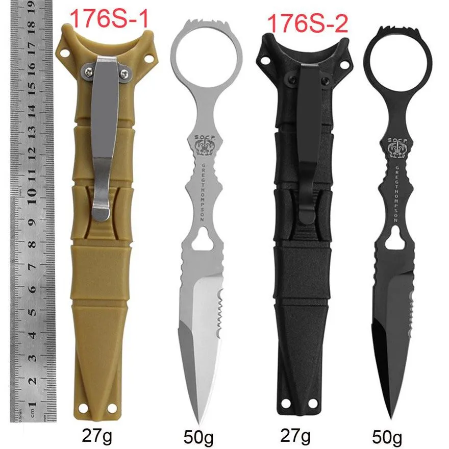 7Models 173/176 SOCP Fixed Blade Tactical Knife 440C Steel Portable ...