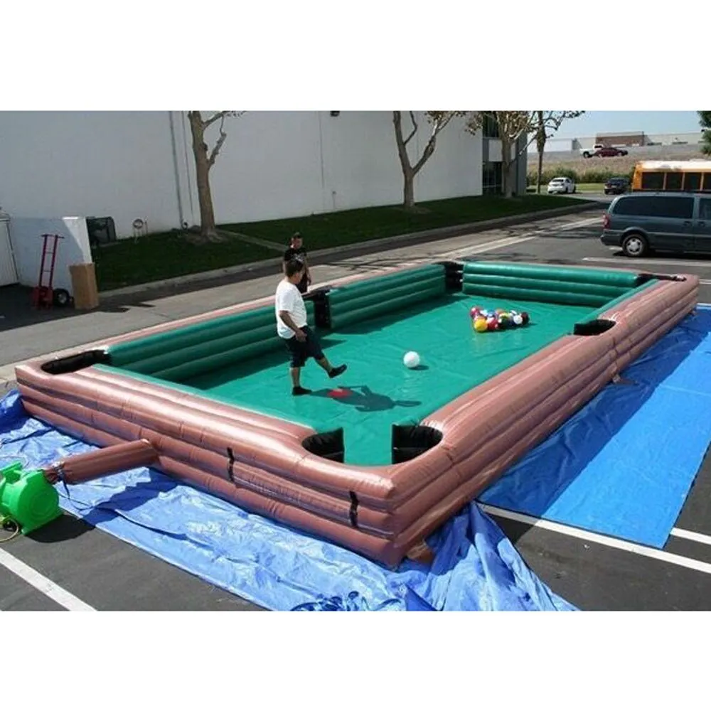 Giant inflatable snooker football pool table 33 ft human soccer ...