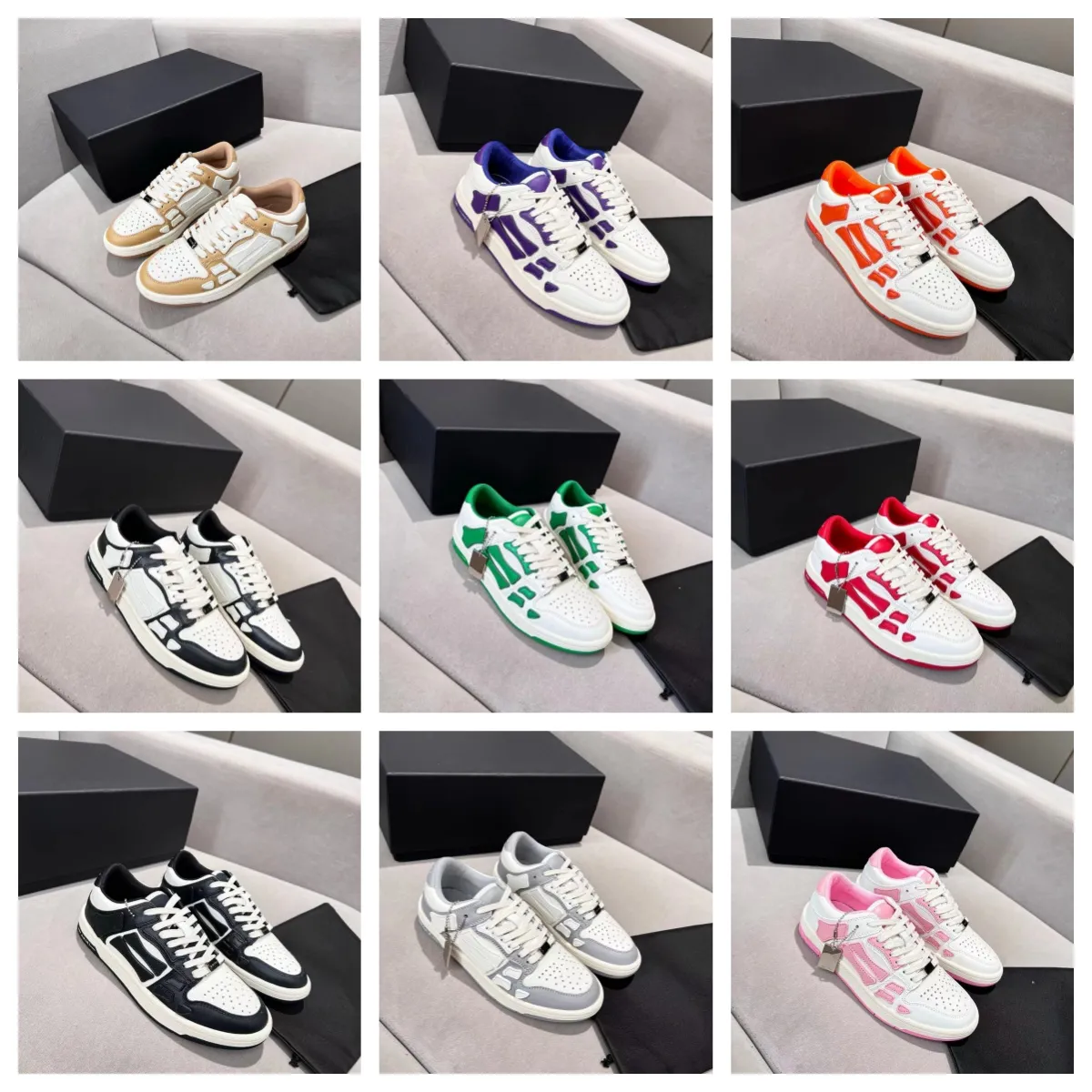 Bulk Designer Genuine Leather Cognac Casual Shoes For Men And Women ...