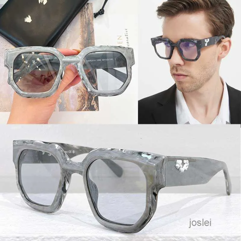 Mens Acetate Sunglasses 2024 Marble Frame Transparent Lenses Designer ...