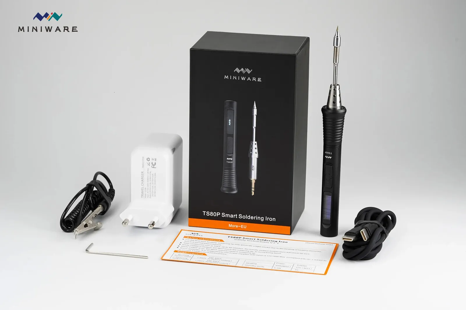 DHgate.com:MINIWARE TS80P Programable OLED Digital Soldering Iron QC3.0 ...