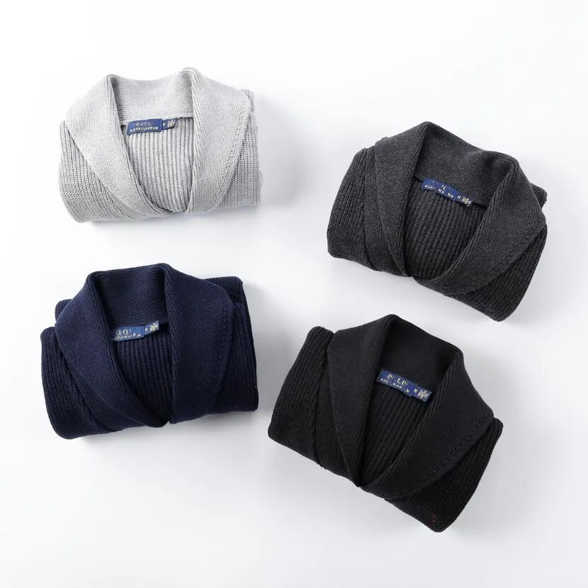 New High Quality Sweater Polo Brand Men's cardigan Sweater Knitted ...