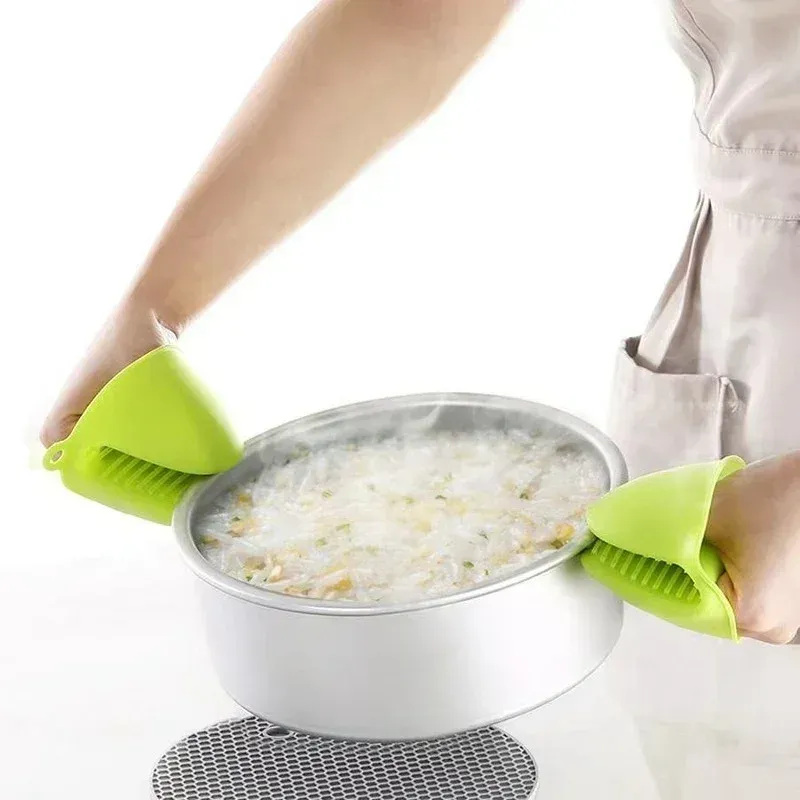 Heat-Resistant Silicone Pot Grips Set for Safe Kitchen Cooking from ...