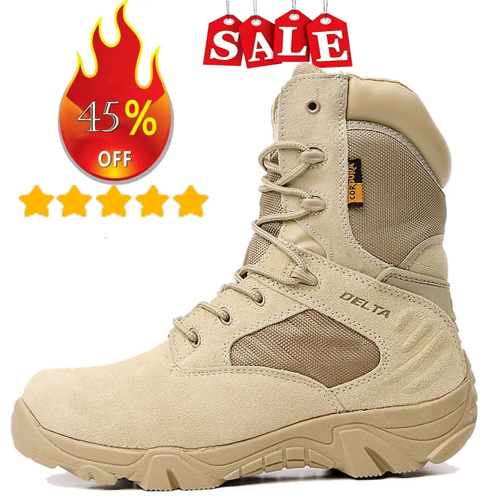 Mens Tactical Boots 2024 Leather Waterproof Desert Combat Ankle Boots ...