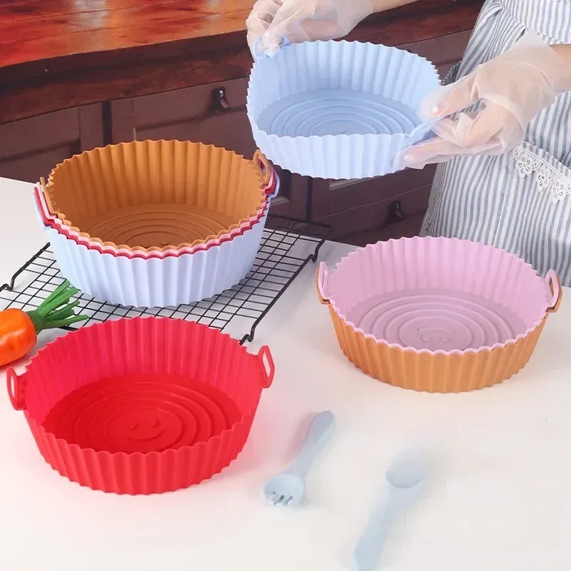 Pyrex Baking Dish with Lid & Carrier: Silicone Air Fryer Tray for Pizza ...