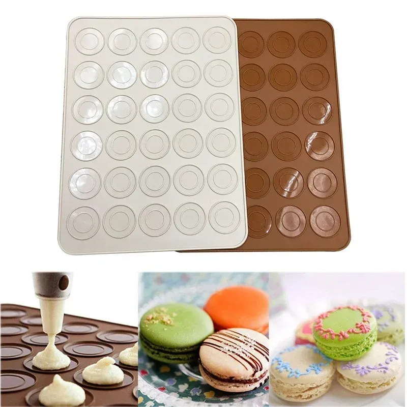 DHgate.com:30-Cavity Silicone Macaron Baking Mat, Non-Stick Reusable ...