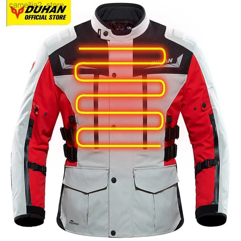 DUHAN Men's Winter Motorcycle Jacket: Waterproof, Warm, Reflective ...