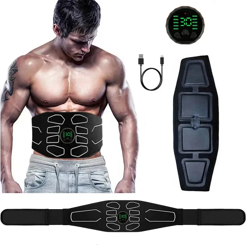 EMS Abdominal Toning Belt Electric Muscle Stimulation Muscle Toner ...