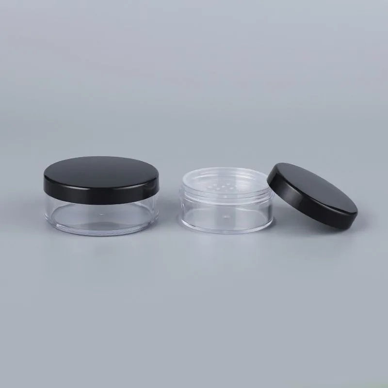 Empty Powder Puff Case With Sifter Lid 5ml 30g 50ml Plastic Cosmetic ...