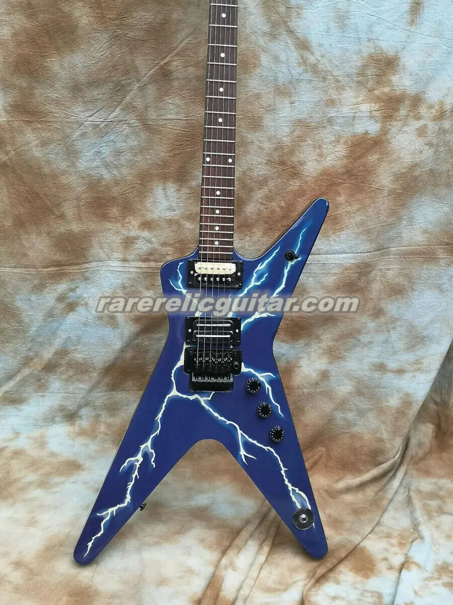 Dimbag Darrell Dim DimBolt D3 Electric Guitar Blue, Floyd Rose Tremolo ...