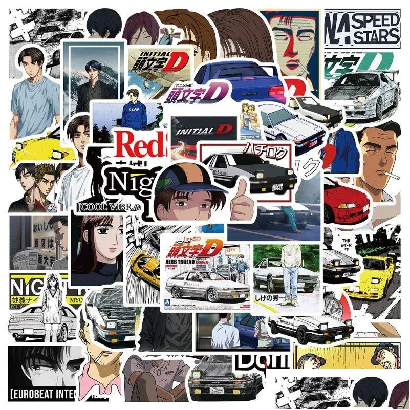 Fujiwara Takumi Ae86 Iti Initial D Dilligaf Sticker For Kids Toys ...