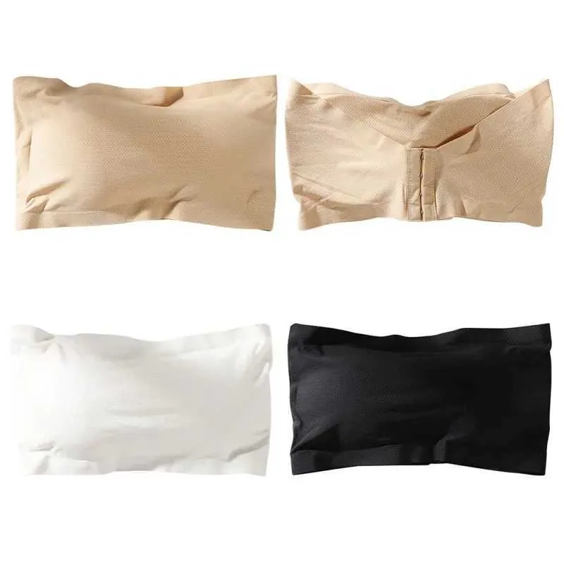 UpgradedGirls Strapless Ice Silk Camisole, Seamless One-Piece Training ...