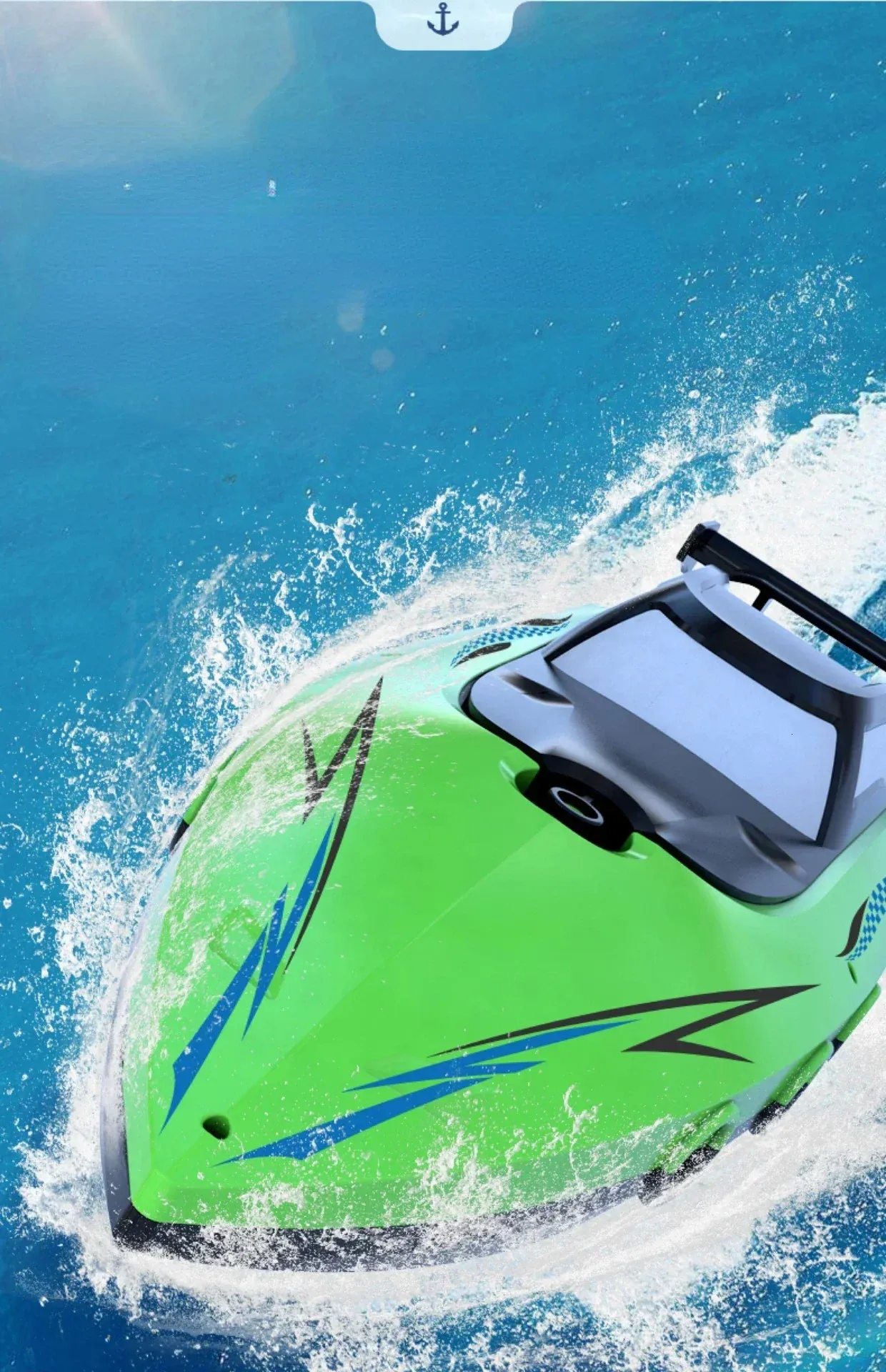 4GHz Remote-Controlled Toy Boat Airship High-Speed Boat: Children's ...