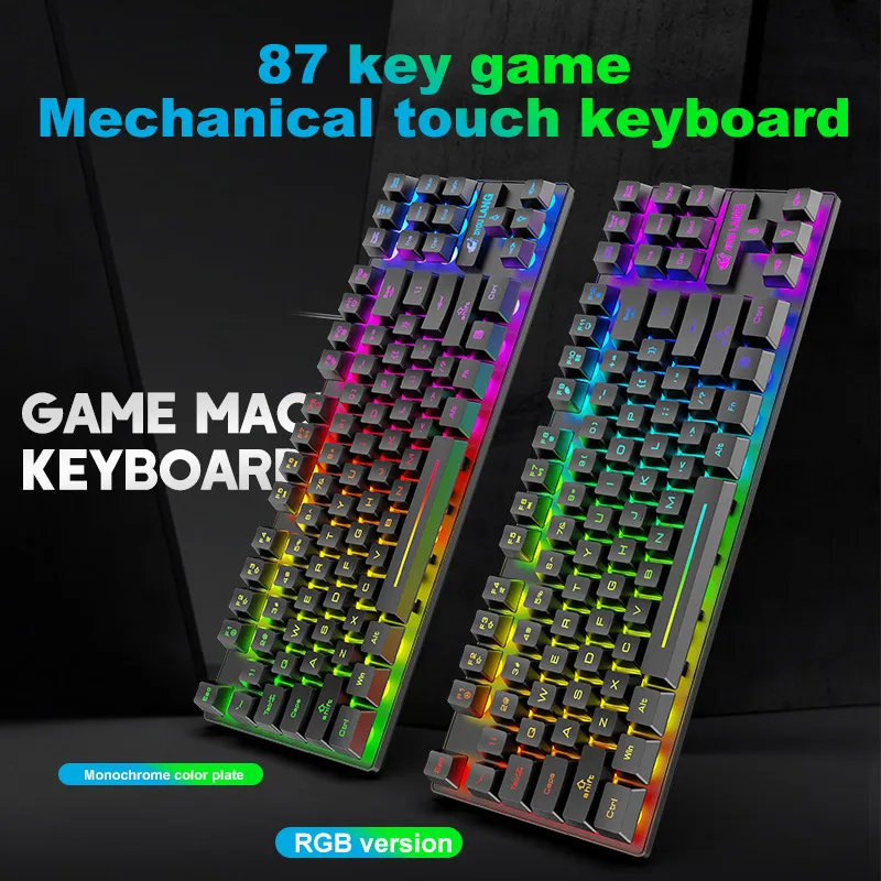 K16 RGB Gaming tenkeyless mechanical keyboard with 87 Keys, Type-C ...