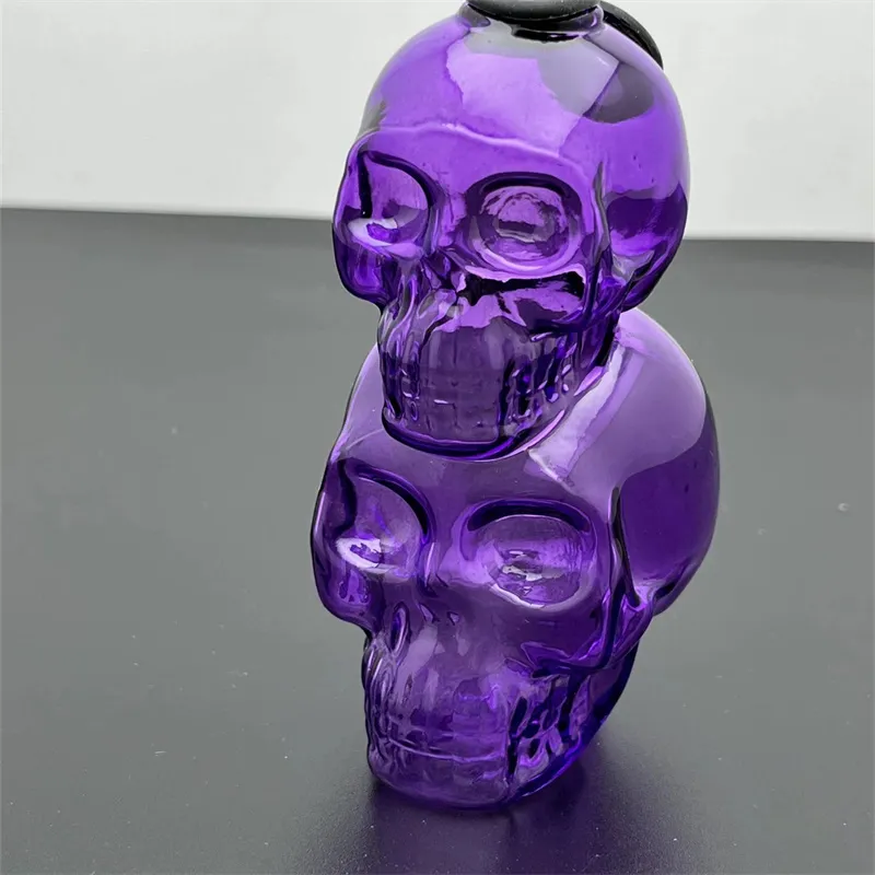 Glass Smoking Pipe Water Bongs Purple Skeleton Mini Glass Water From ...