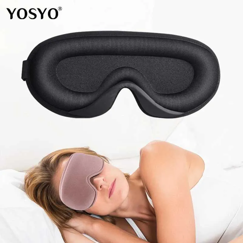 3D Contoured Eye Mask, Breathable Mesh Sleeping Mask with Memory Foam ...