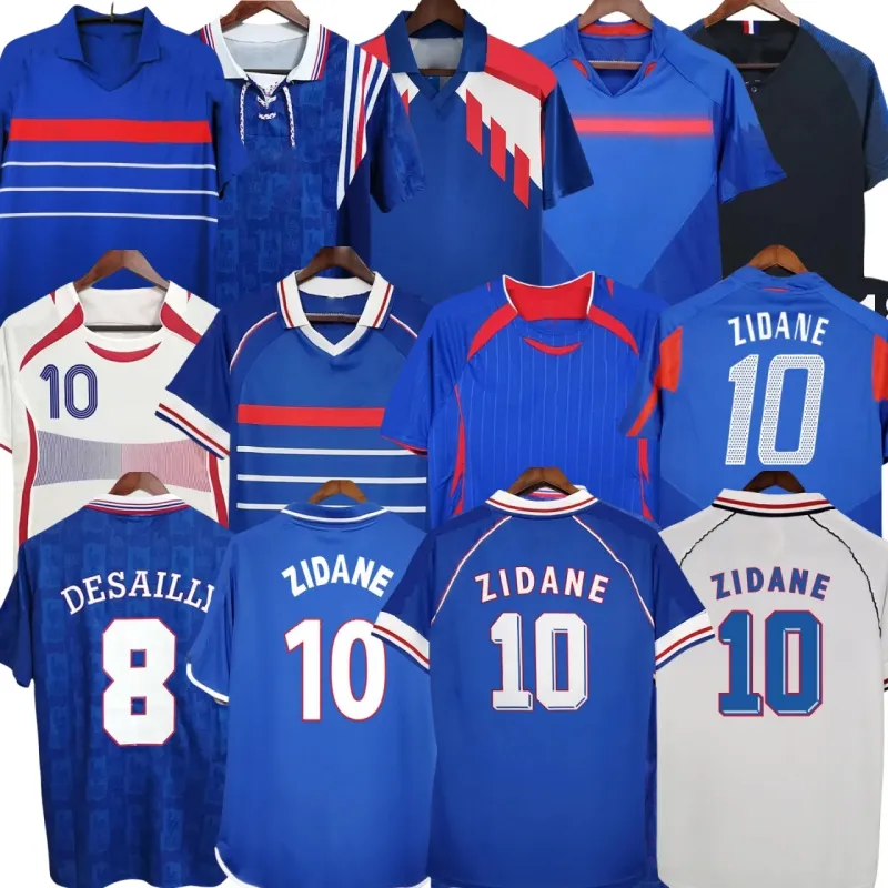 Vintage 1998 Zidane Vintage Soccer Kits Men's Home French Shirt With ...