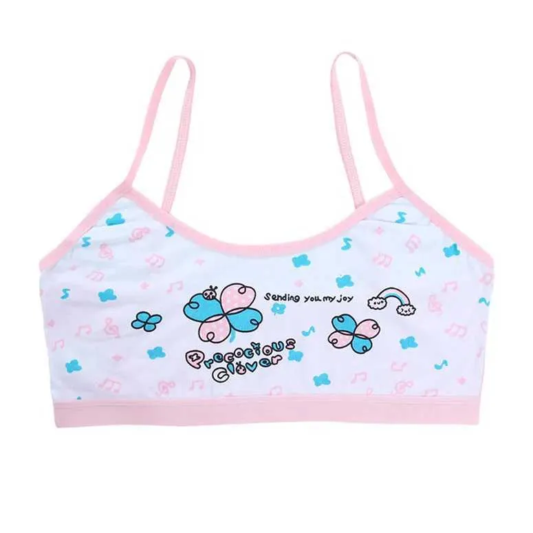 Lace Camisole Tank Tops: Girls' Training Bra With Cartoon Panda ...