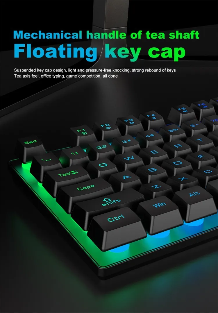 DHgate.com:K16 87-Key RGB Wired Gaming Keyboard: PBT Keycaps, Hot ...