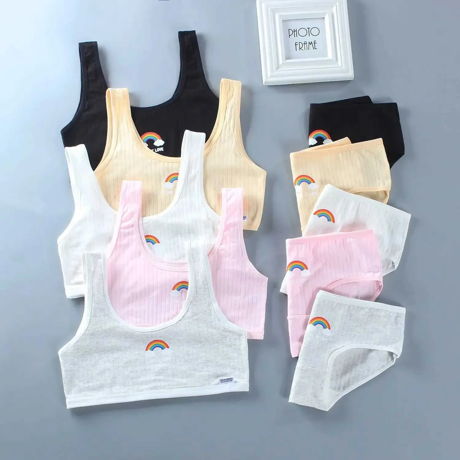 DHgate.com:Teen Training Camisole Bra & Panties Sets, Soft Cotton ...