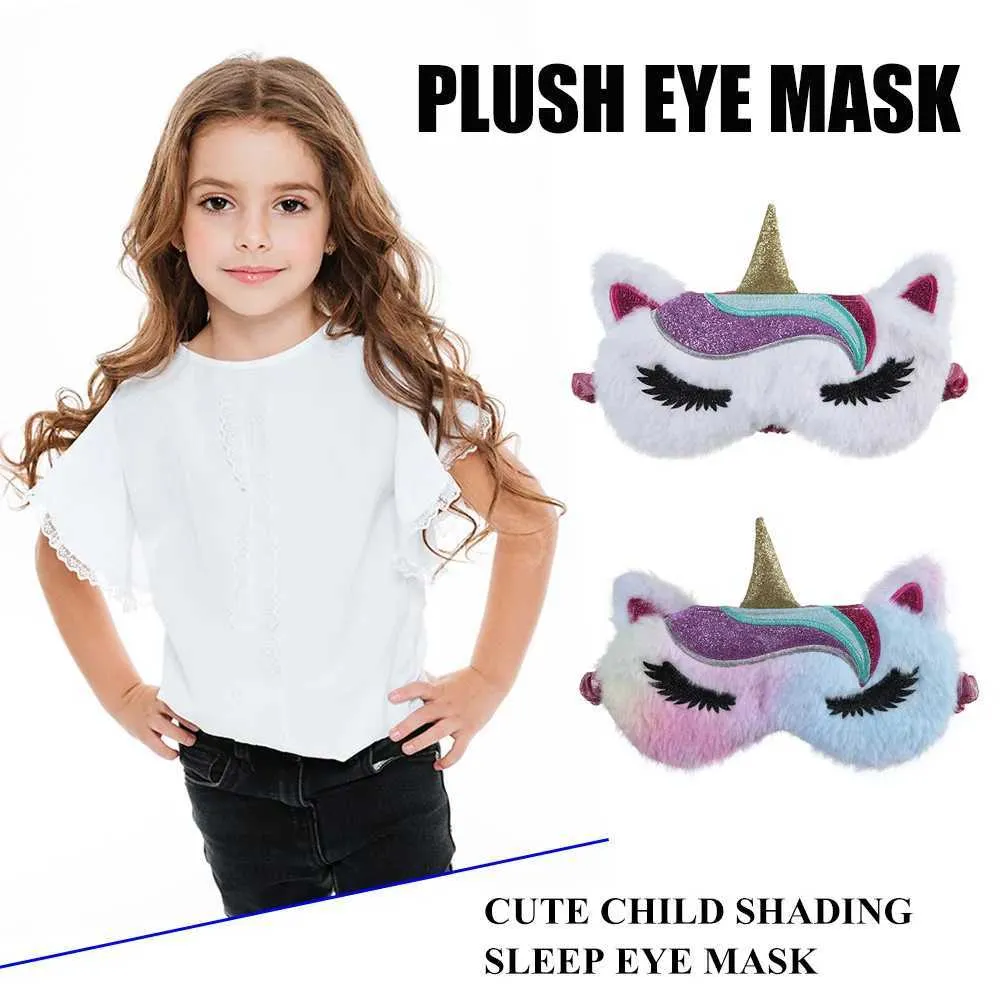 Soft Plush Cartoon Sleep Mask: Cute Animal Nap Eye Cover for Kids ...