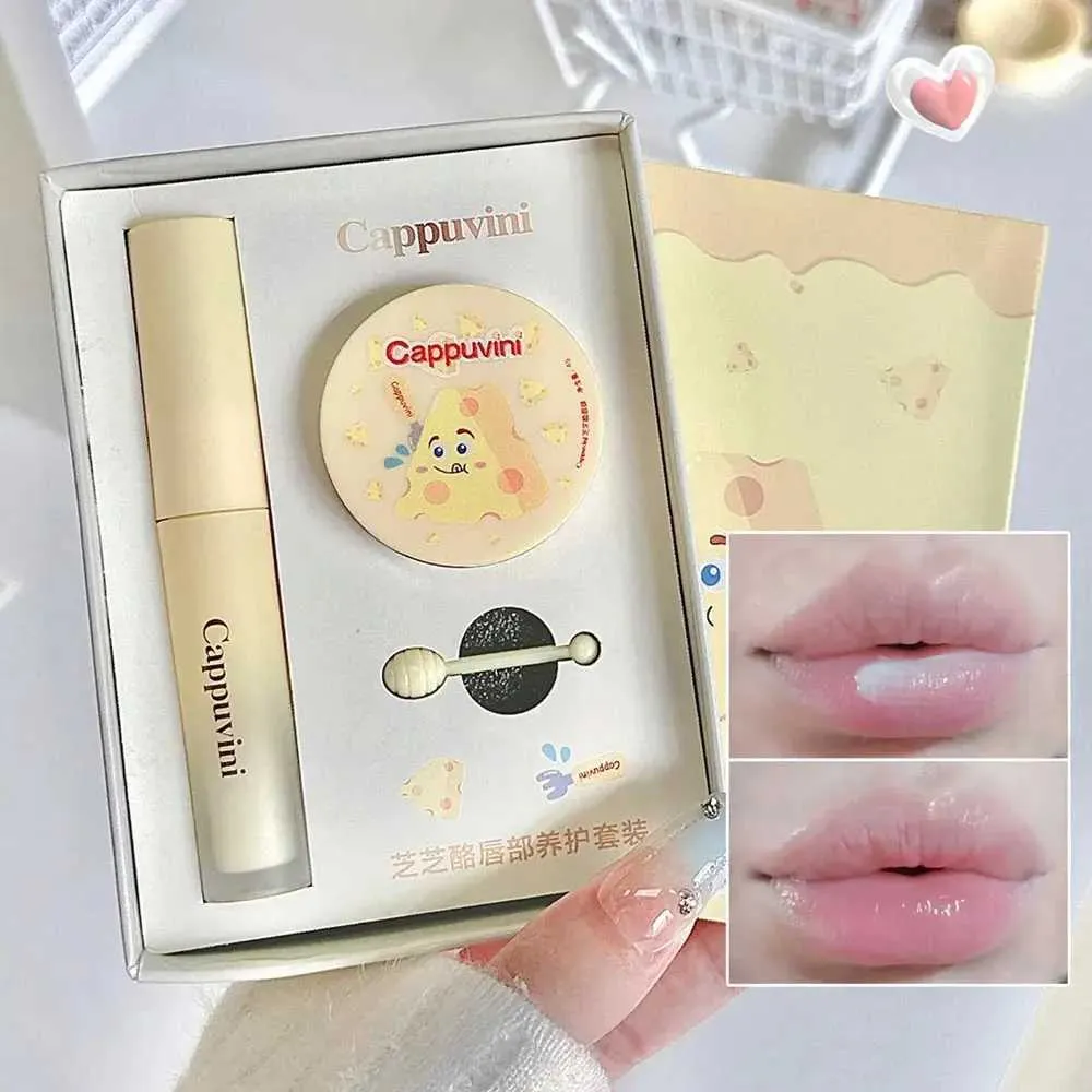 Cappuvini Natural Cheese Lip Care Set with Moisturizing Exfoliating ...