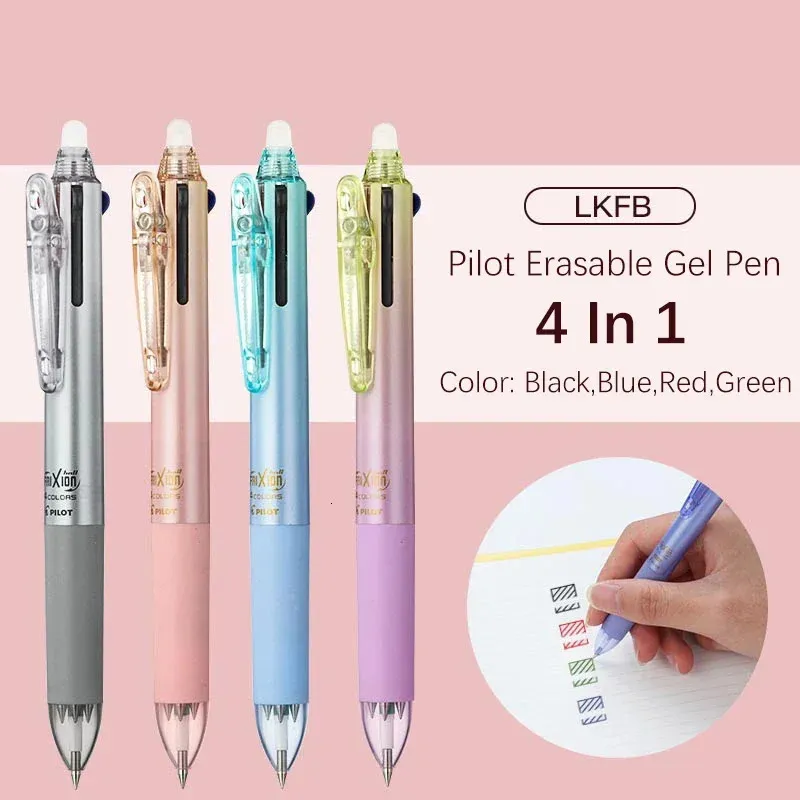 4-in-1 Multicolor Erasable Gel Pens, 0.38mm/0.5mm Fine Point Colored ...