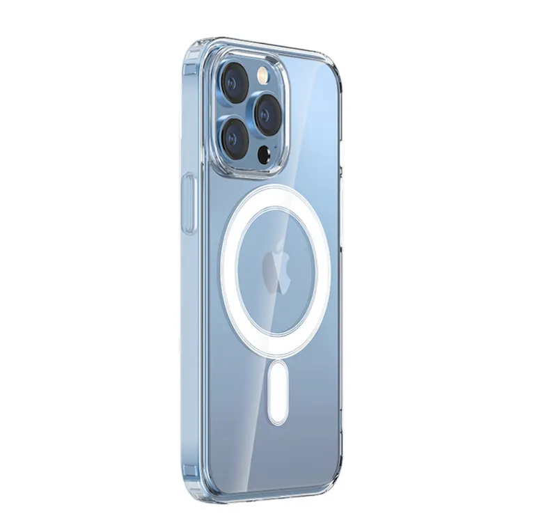 Protective Phone Case: Clear Hard Cover With Magnetic Wireless Charging ...