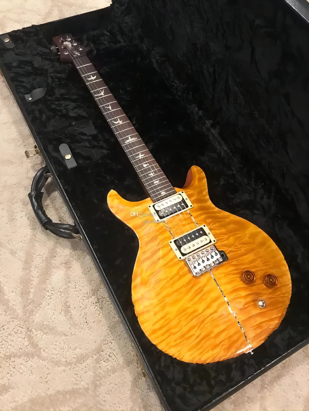 Custom Santana Ll Santana Yellow Quilt Maple Top... From Guitarhao ...