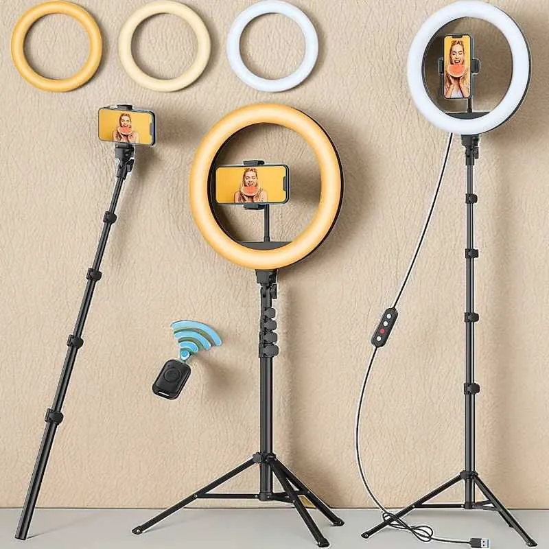 DHgate.com:Upgraded Selfie Ring Light, 12 Dimmable LED Ringlight with ...
