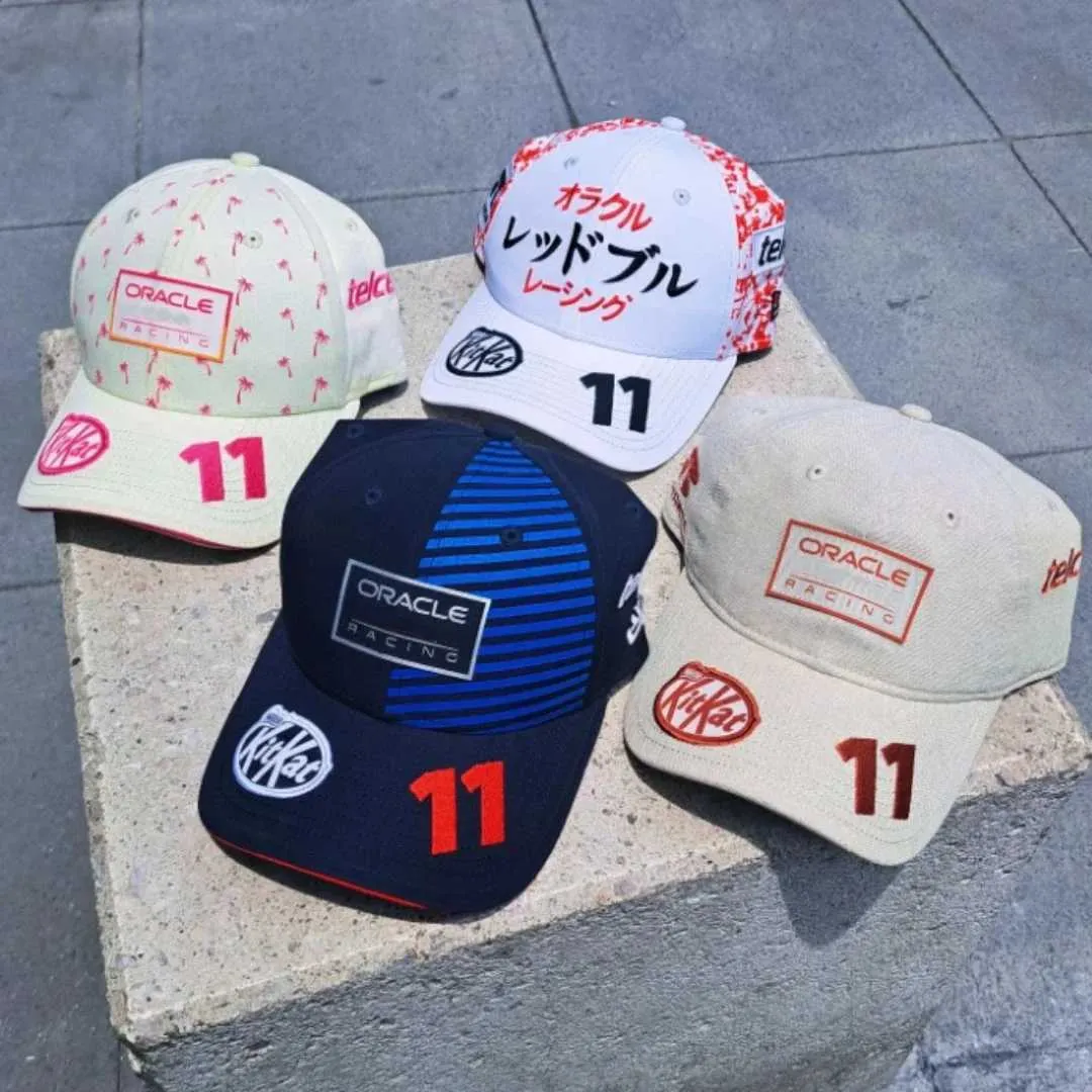 Chapeaux F1: Vérifier Perez Monaco GP, Miami GP, Japan GP Red Baseball ...