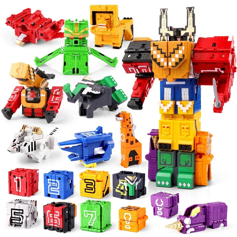 9-in-1 Transforming Robot Cube: Educational Building Blocks for ...