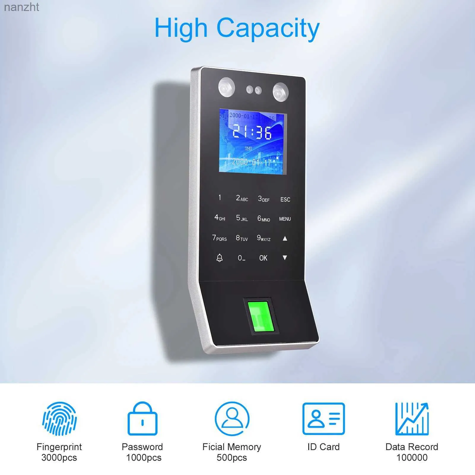 WiX6.4 Touchless Face Attendance System With Fingerprint, Password ...