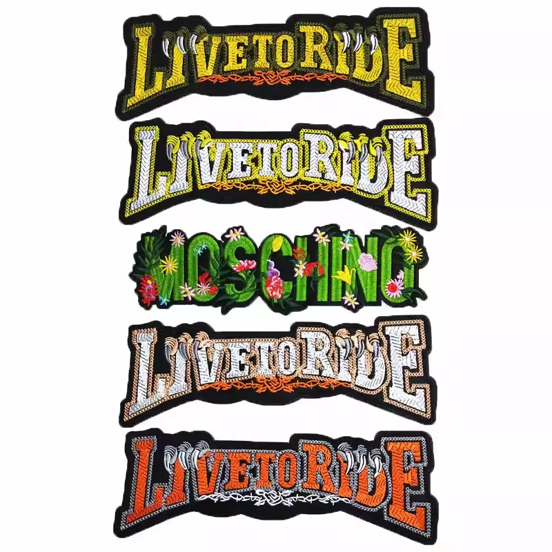 Biker Iron On Patches 12 Inch Large Embroidered Sew On Patch for ...