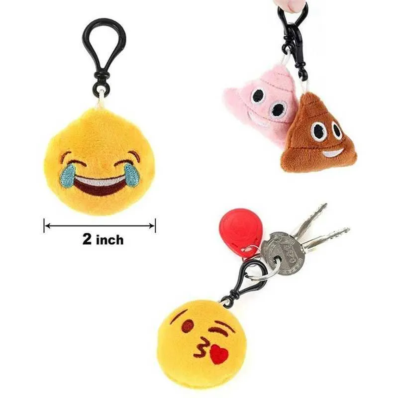 20 Cute Cartoon Magnet Plush Keychain With Fur Balls Perfect For ...