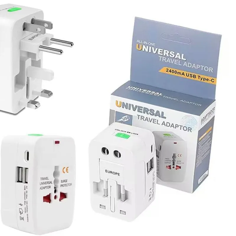 Universal Travel Adapter With USB C Charger Worldwide AC Power ...