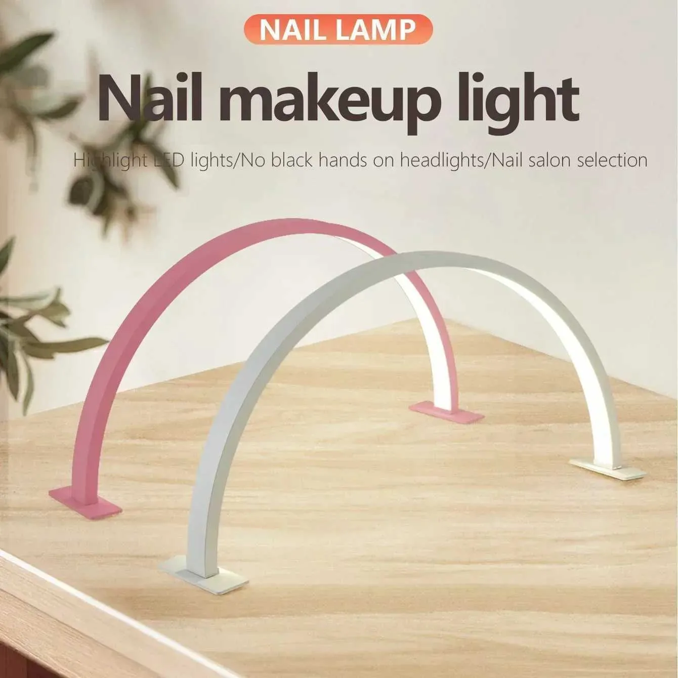 DHgate.com:LED Half Moon Nail Table Photography Lamp - Salon Beauty ...