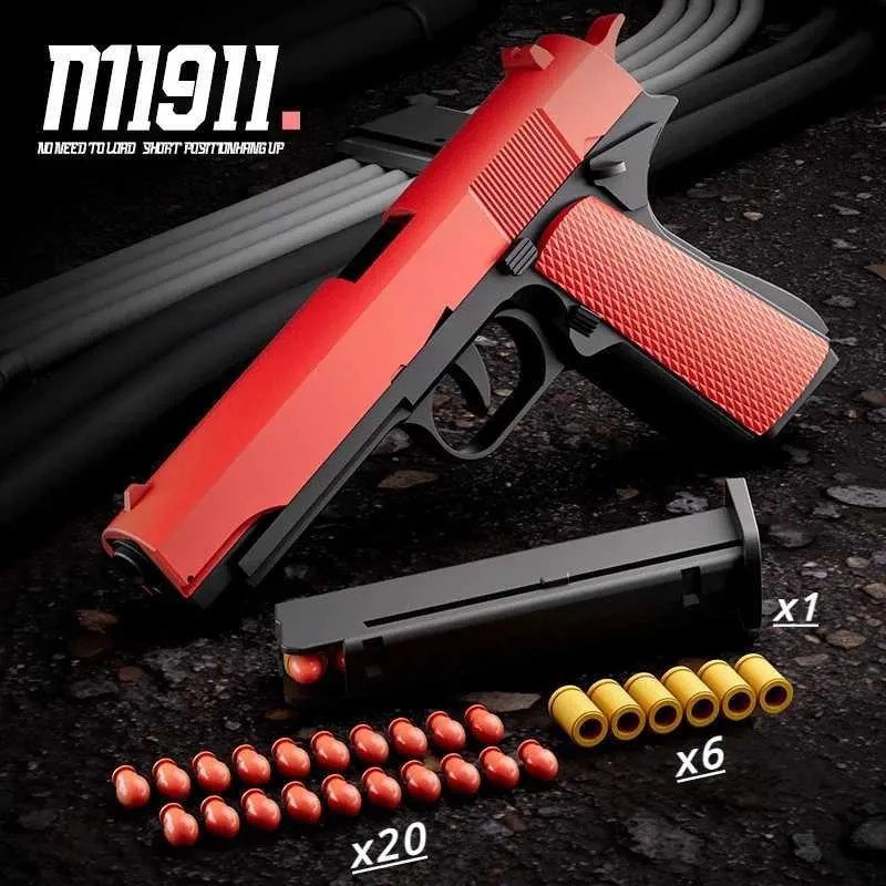 Gun Toys Gun Toys M1911 Colt Toy Gun Pistol Soft Bullet Shell Ejected ...