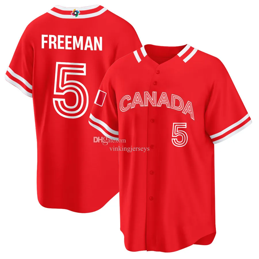 Team Canada 2023 WBC Jersey World Baseball Classic Freddie Freeman Otto ...