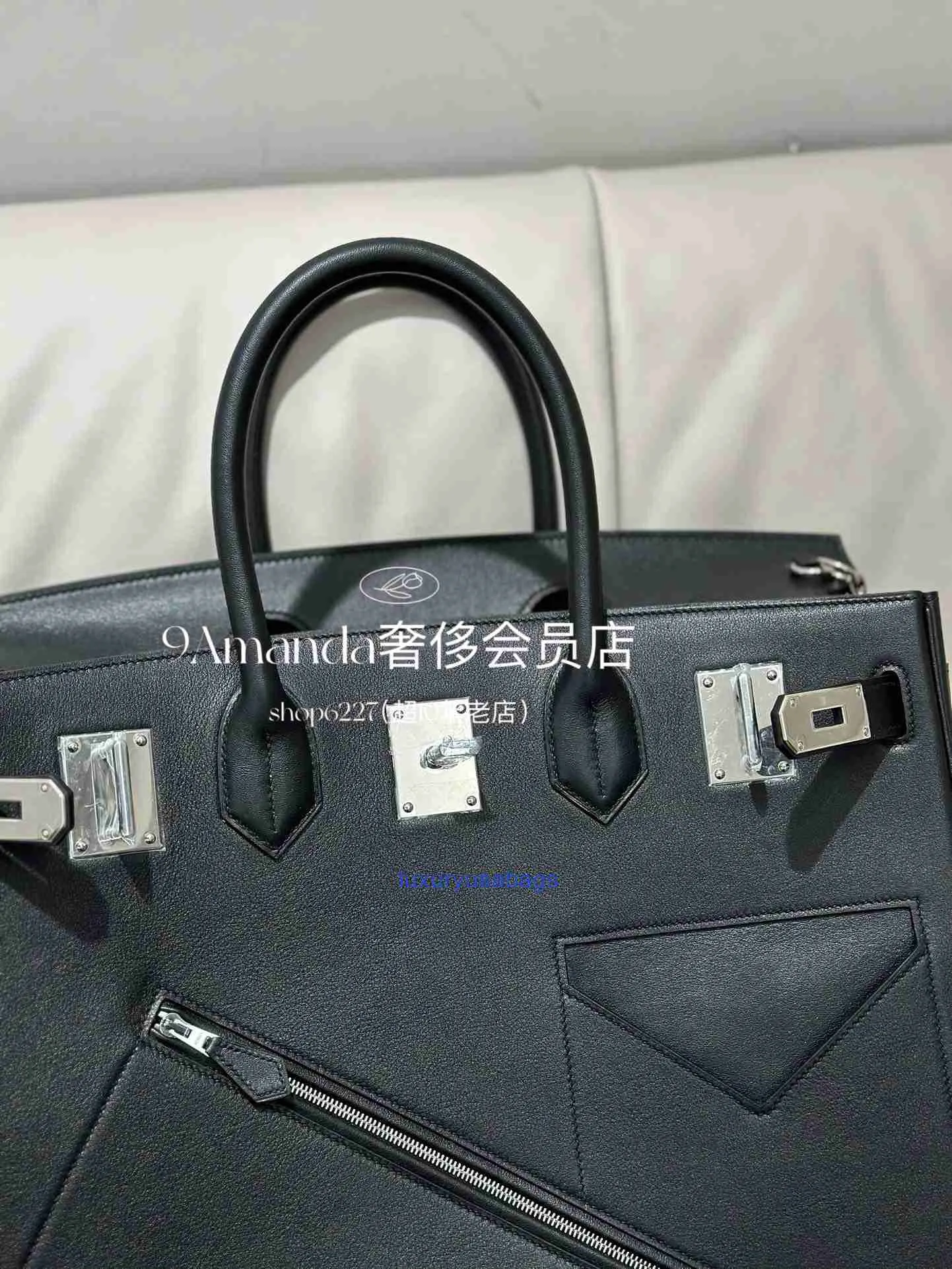 DHgate.com:HAC40cm Rock Platinum Genuine Leather Tote DHgate.com:HAC40cm Rock Platinum Genuine Leather Tote