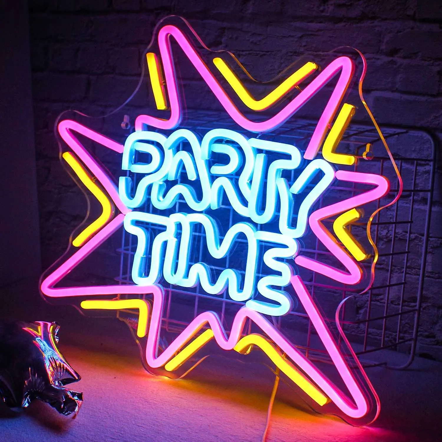 LED Neon Sign Party Time Lighting N Sign LED For Party Birthdays ...