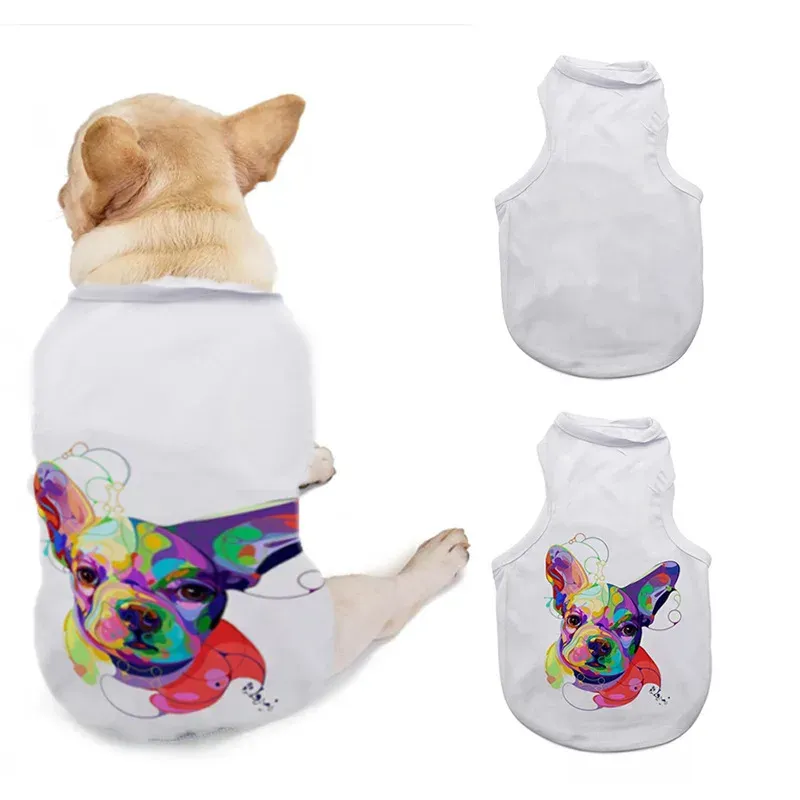 Sublimation Blank Printed Pets Polyester T-shirt Puppy Dog Clothes Pet ...