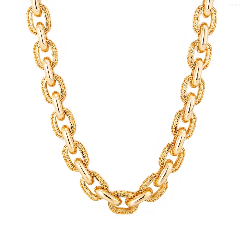 Pendants CILMI HARVILL CHHC Unisex Brass Gold-Plated Link Chain Choker ...