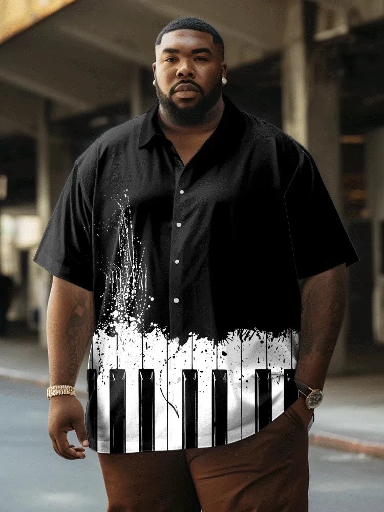Mens Plus Size Retro Printed Short Sleeve T Shirt Music Mens Plus Size Retro Printed Short Sleeve T Shirt Music